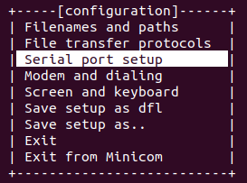 Setting up Serial Com with Minicom — Fab's Doc 1.0 documentation